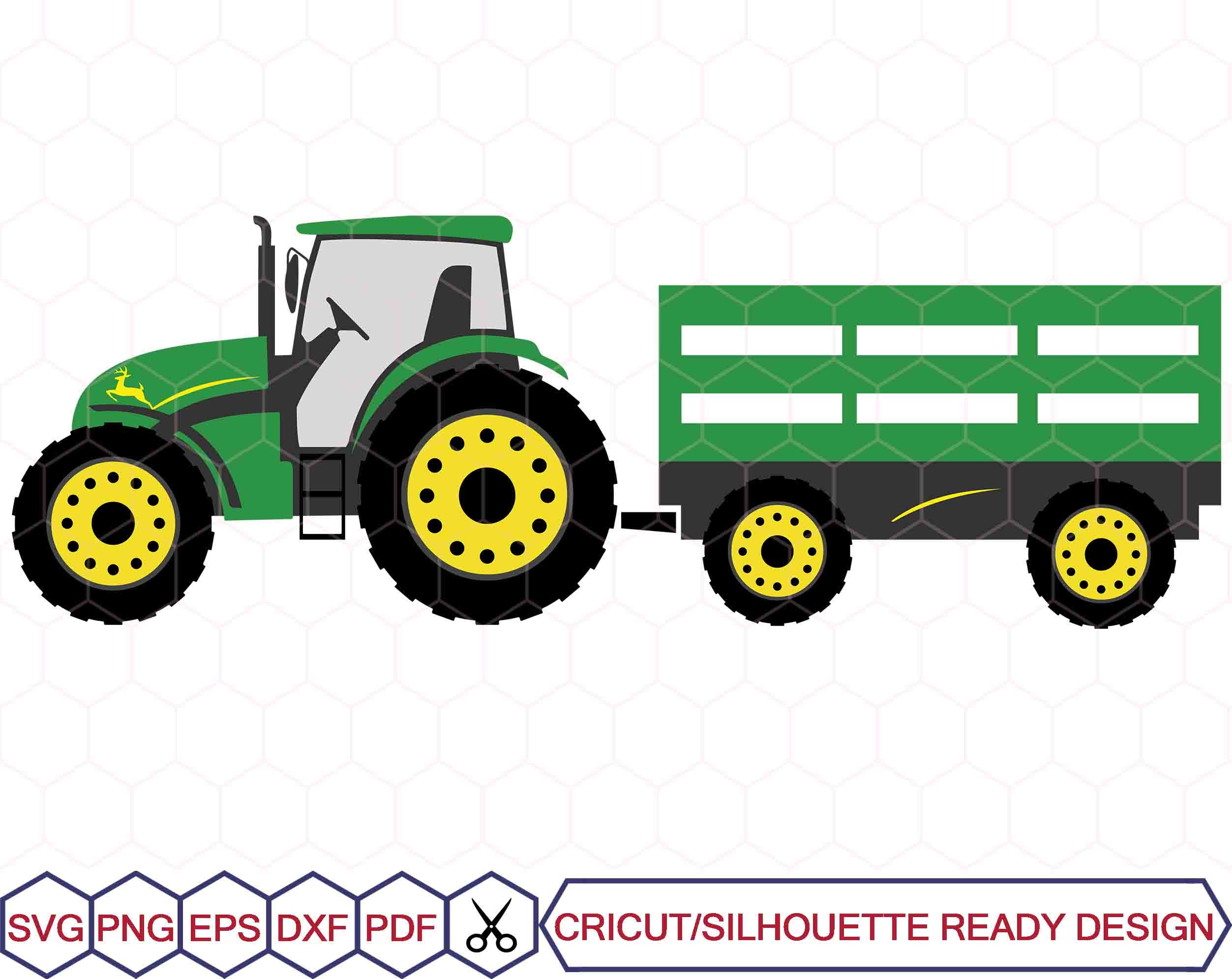 Tractor Svg Tractor and Wagon Svg Farm Svg Tractor | Etsy