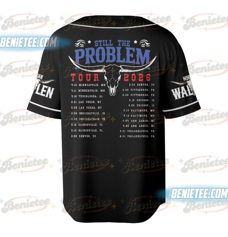 Morgan Wallen Still Problem Tour 2026 Baseball Jersey, Morgan Wallen ...