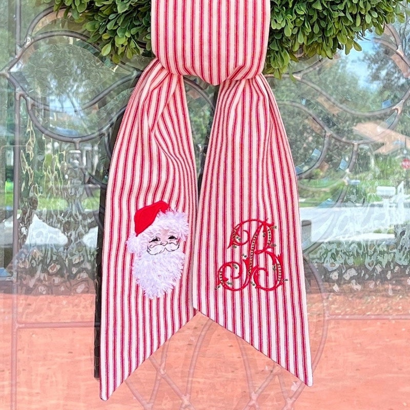 Christmas Sash for Wreath - Etsy
