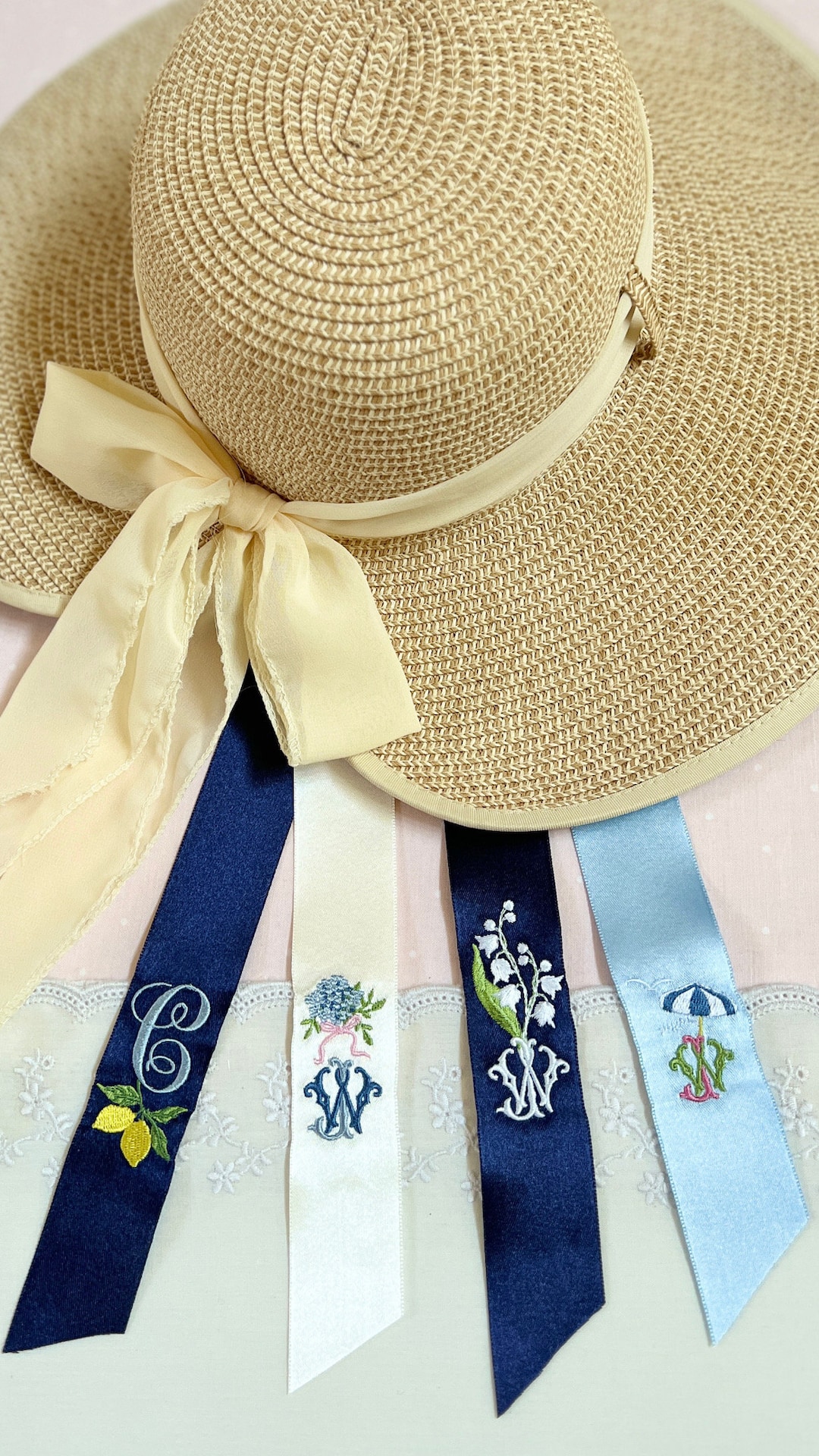 Embroidered Ribbon, Personalized Ribbon, Monogrammed Ribbon, Easter ...