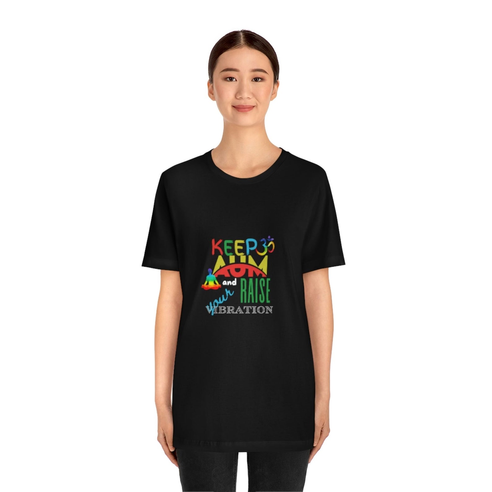 Keep Aum and Raise Your Vibration Unisex Jersey Short Sleeve T-shirt - Etsy