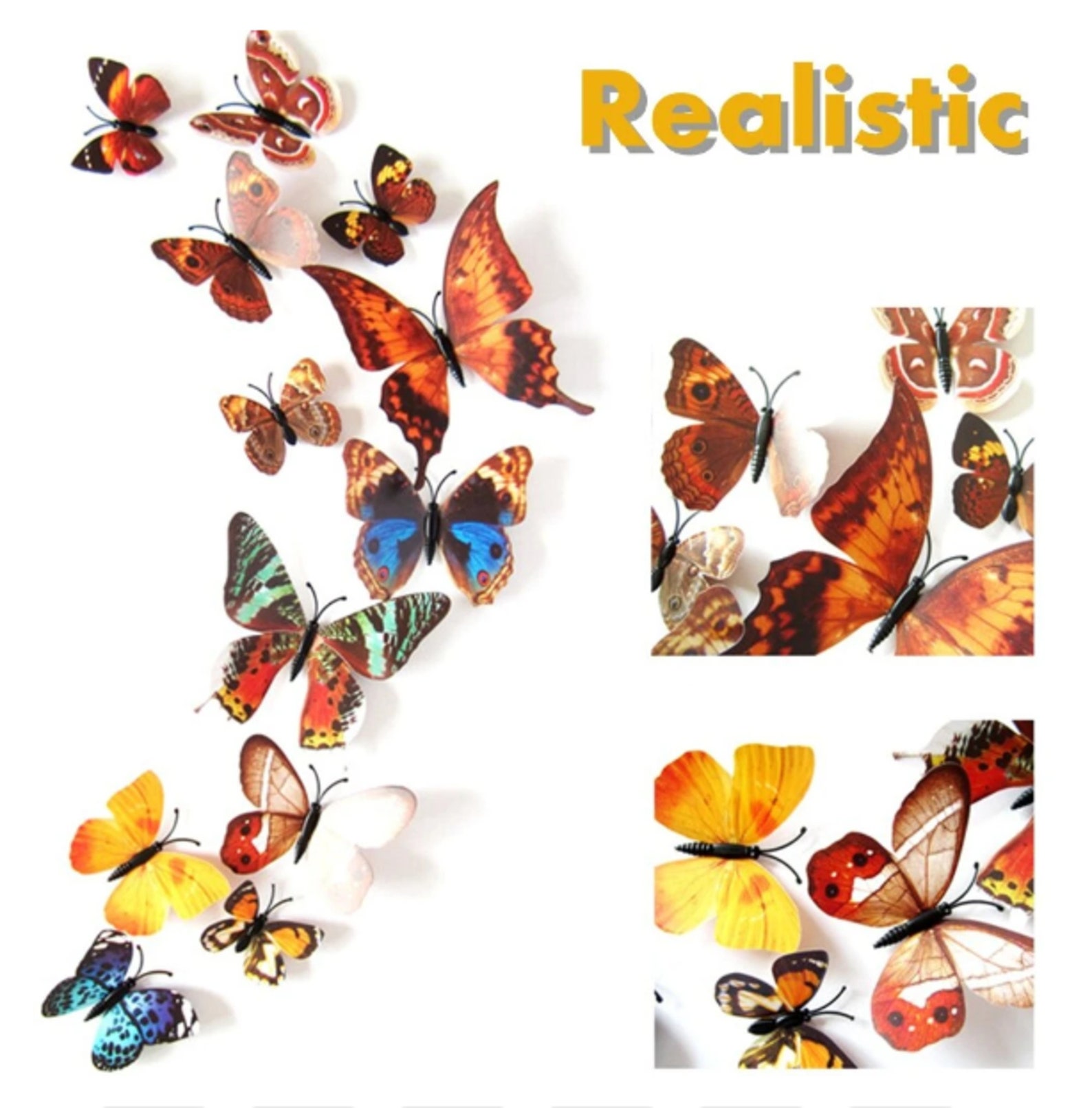 12pcs 3D Butterfly Design Decal Art Wall Stickers Room ations | Etsy