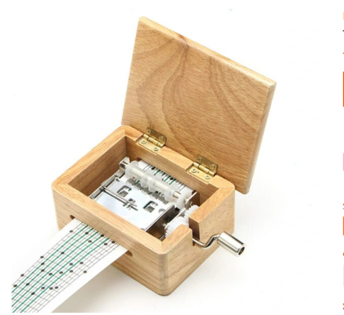 15 Note DIY Hand-cranked Handcrafted Wooden Music Box for Birthday ...