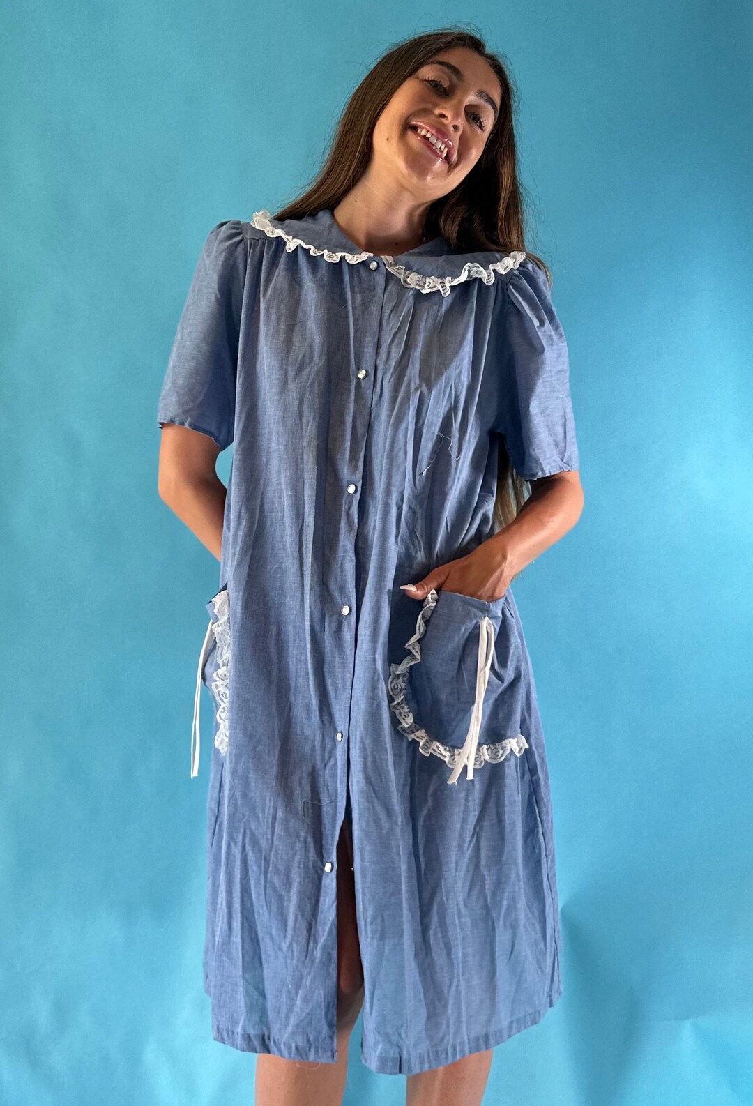 Vintage Blue Cottagecore Style Dress. - Etsy