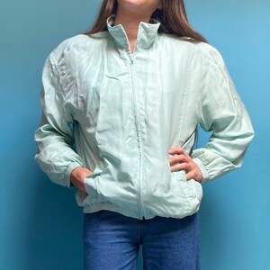 Vintage Mint Green Bomber Jacket. - Etsy