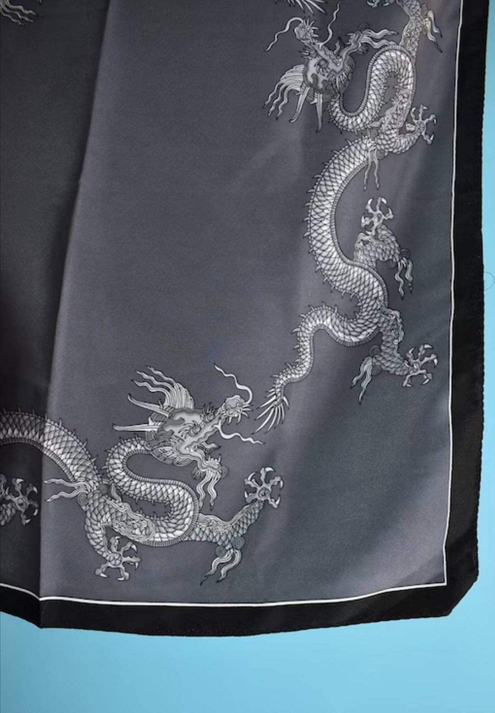 Vintage Y2K Dragon Print Scarf - Etsy