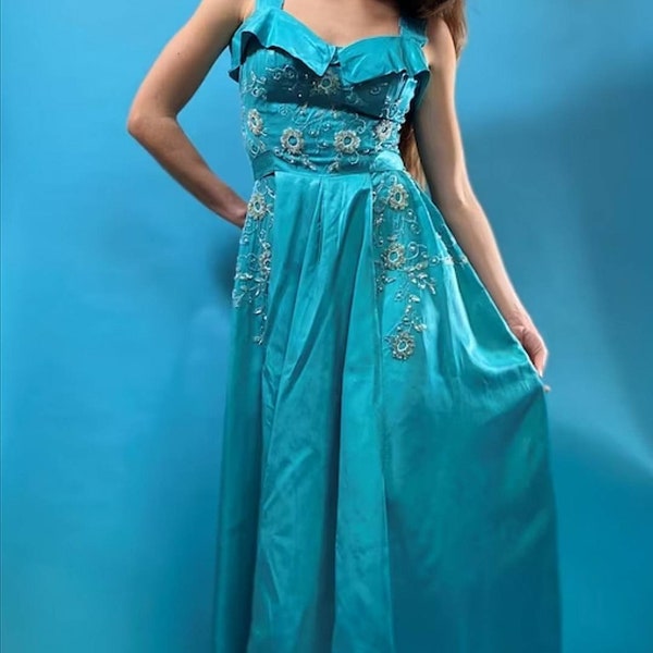 Turquoise Evening Gowns - Etsy