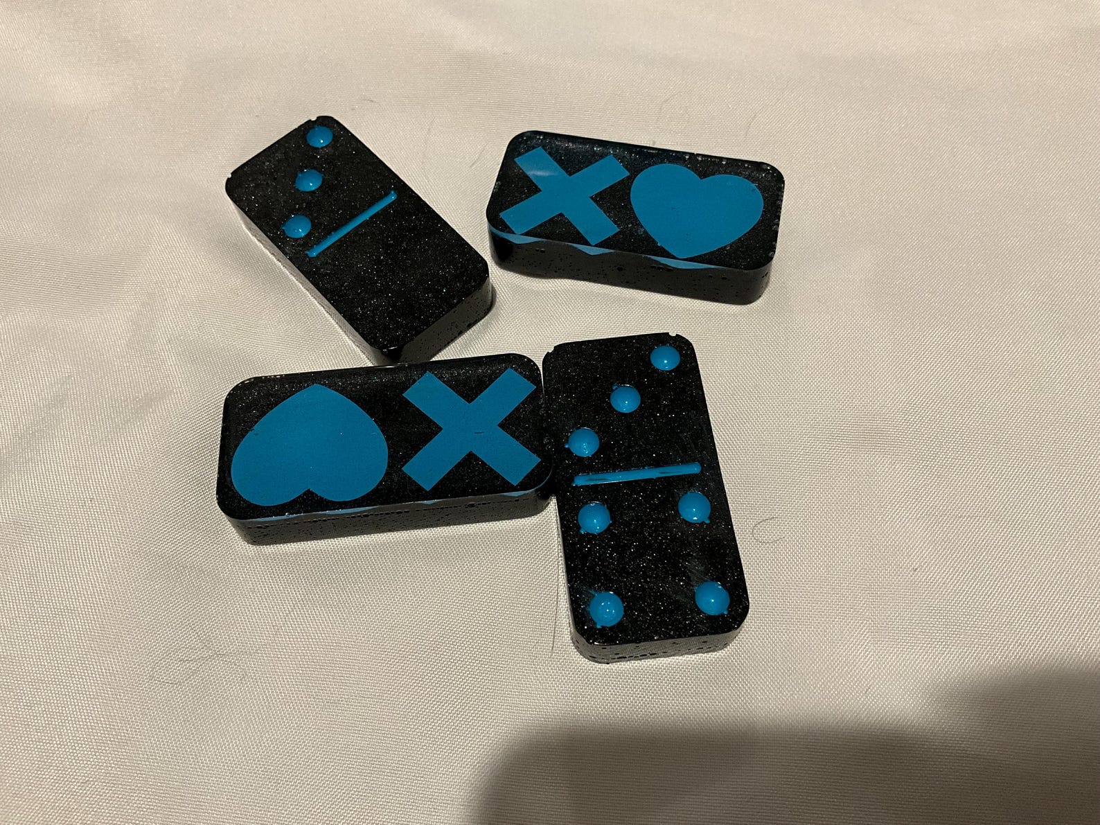 Lights Out Book Inspired Domino Set – Handmade Resin Double Six Dominos ...
