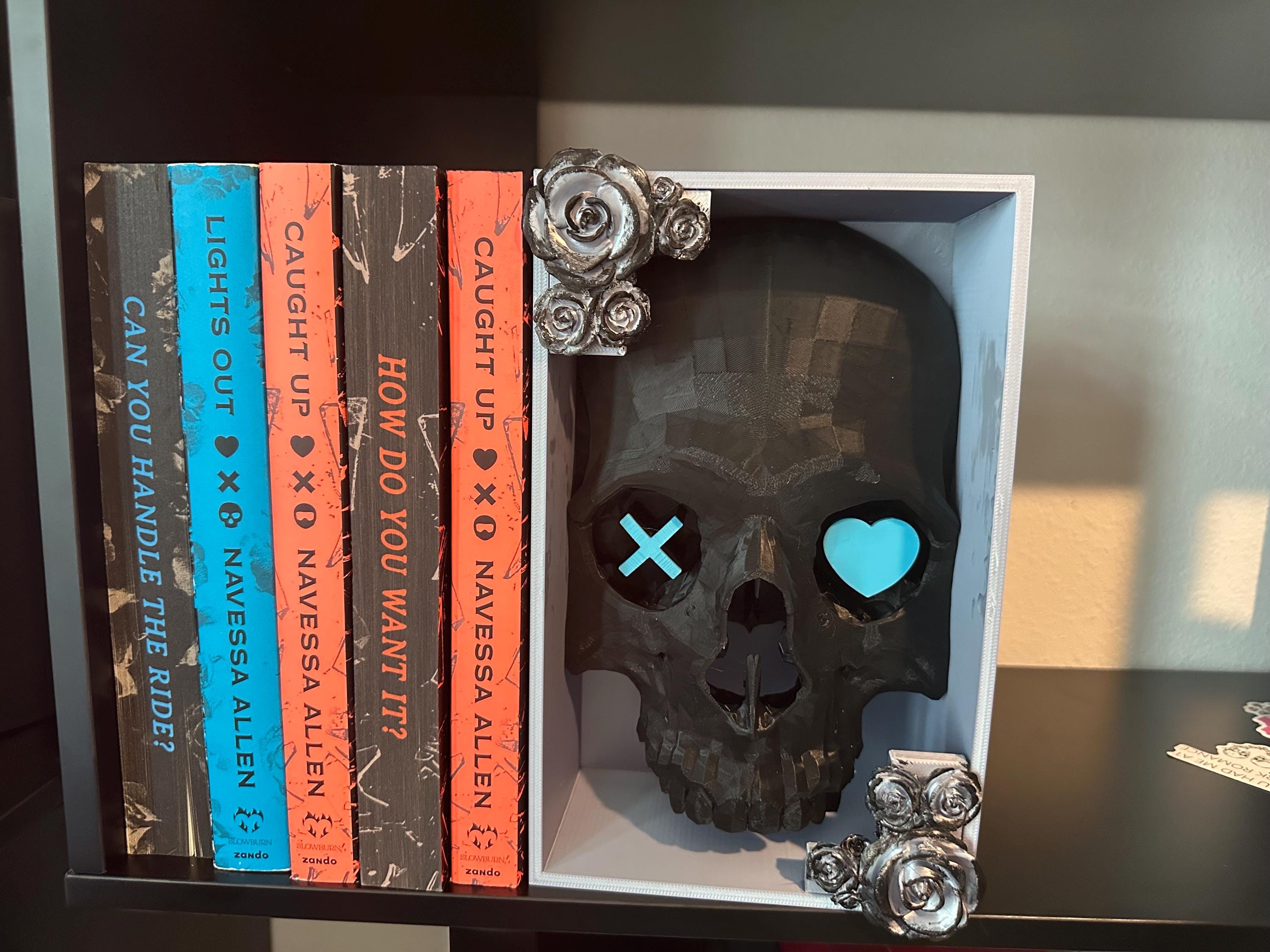Hardcover Lights Out Book Nook & Bookends | Dark Romance Shelf Insert ...