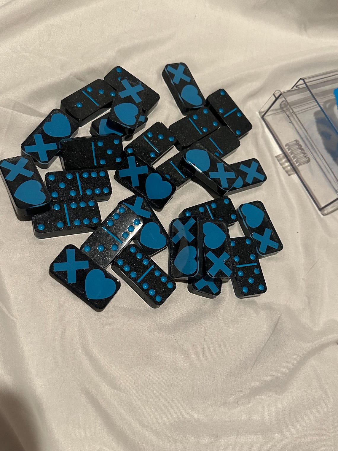 Lights Out Book Inspired Domino Set – Handmade Resin Double Six Dominos ...