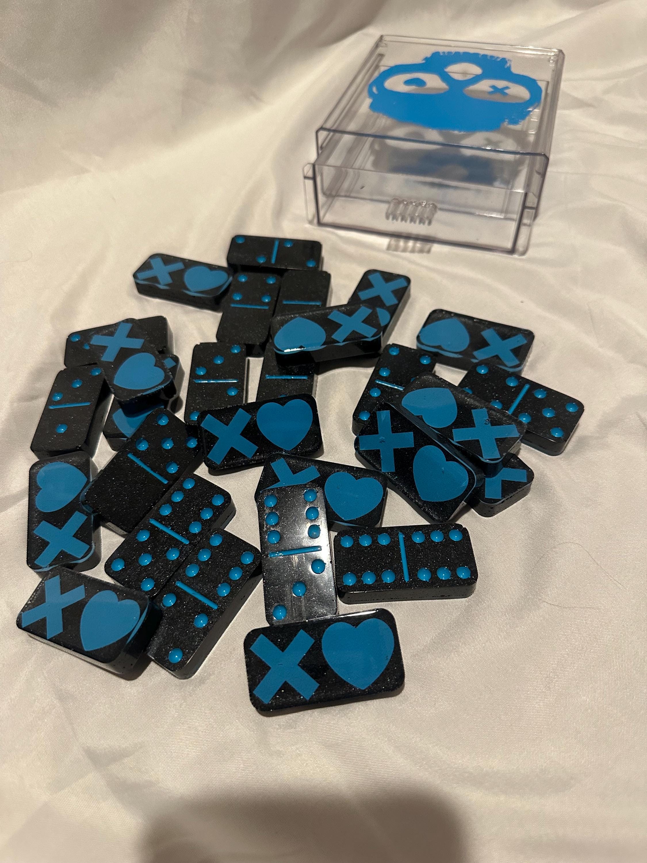 Lights Out Book Inspired Domino Set – Handmade Resin Double Six Dominos ...