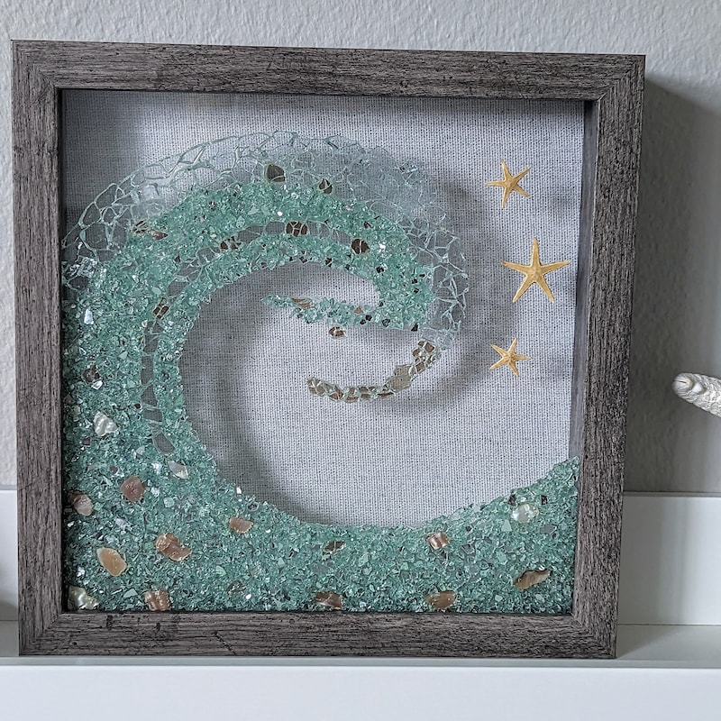 Ocean Wave Glass Art - Etsy