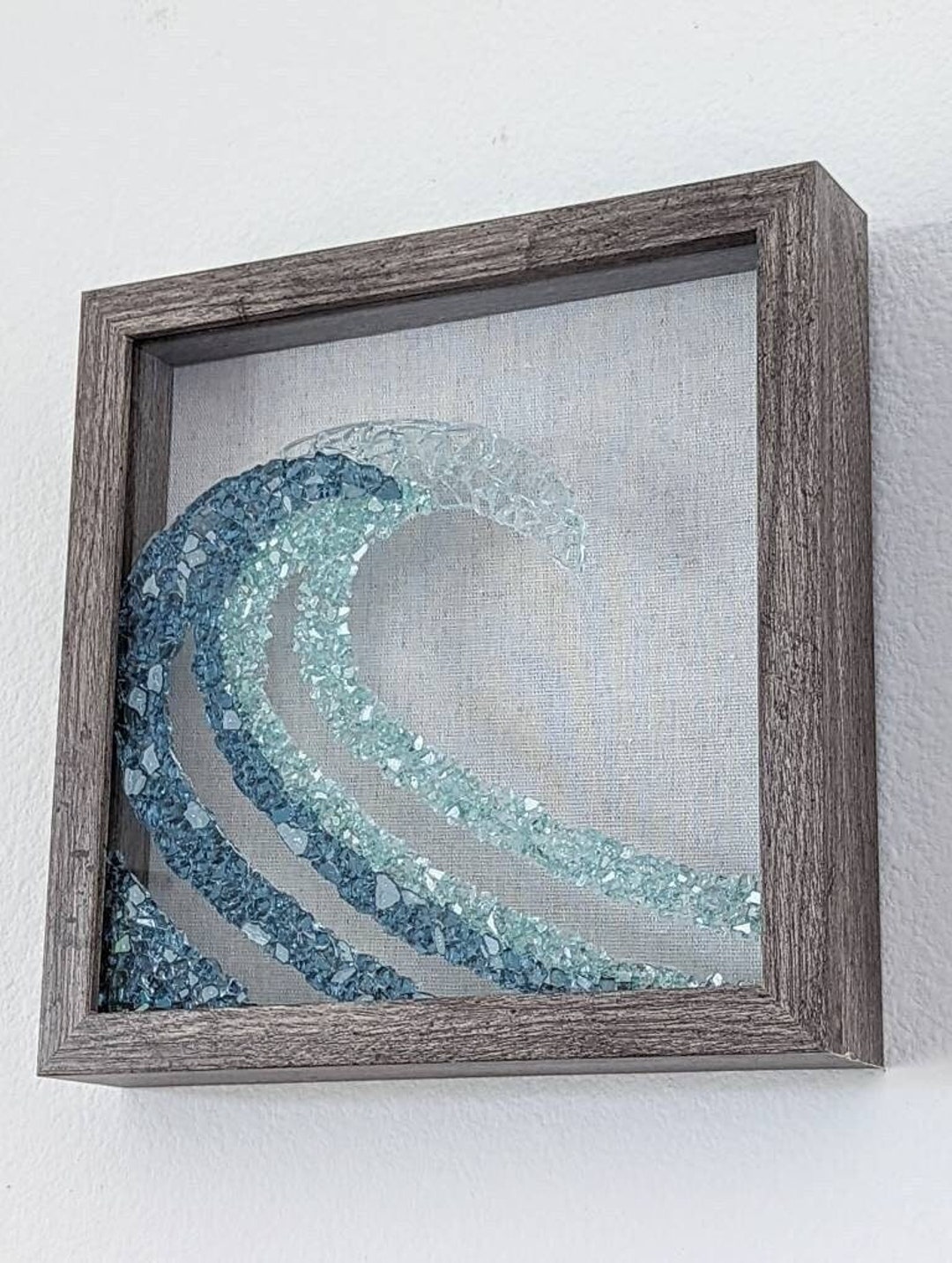 Ombre Beach Wave Decor. Minimalist Design Glass Wave Art. - Etsy