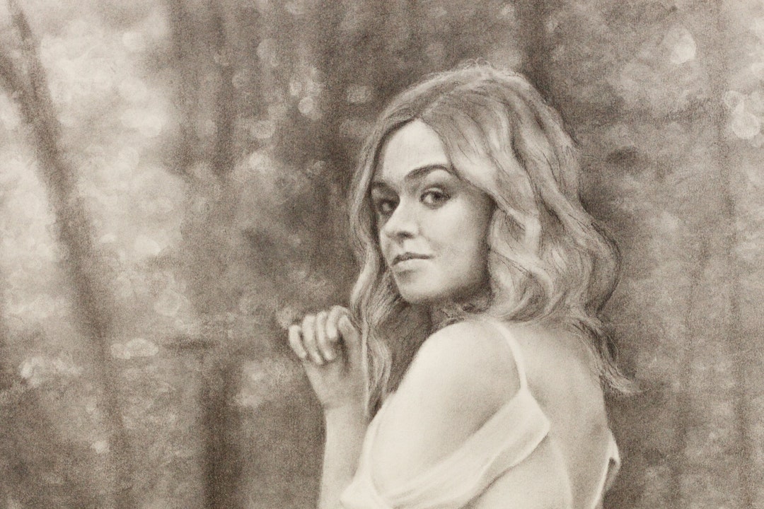 Charcoal Drawing laura 19,7 X 27,6 in Original - Etsy