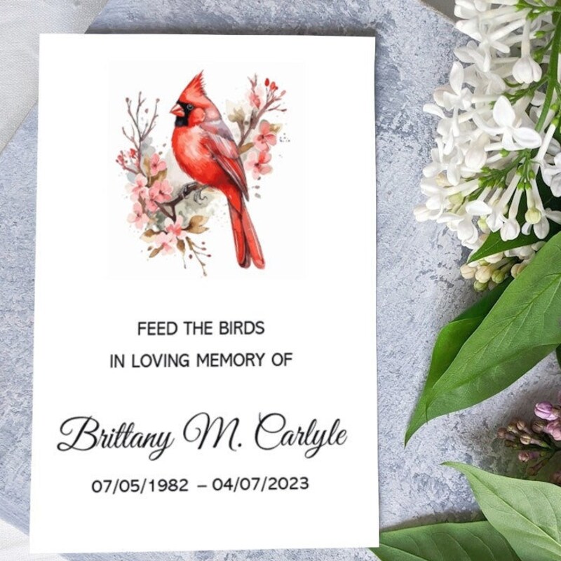 Bird Seed Memorial Packets - Etsy