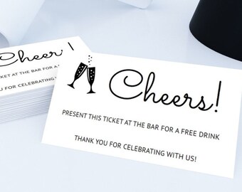 Cheers Drink Ticket - Etsy