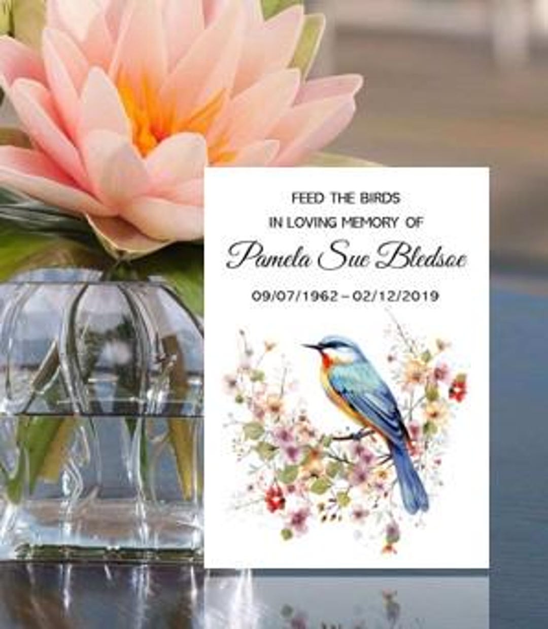 Custom Funeral Bird Seed Packet Favors, Birdseed Envelopes for Memorial ...