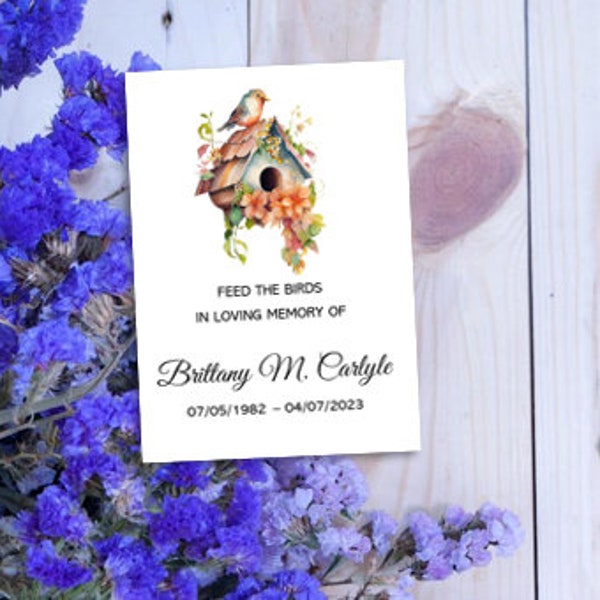 Bird Seed Memorial Packets - Etsy