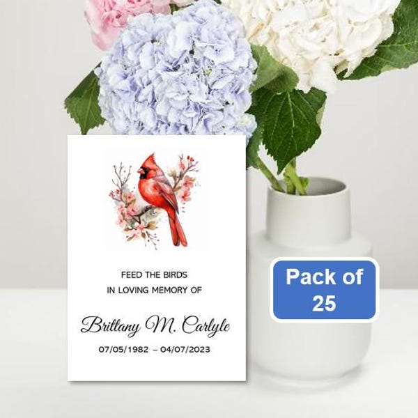 Bird Seed Memorial Packets - Etsy