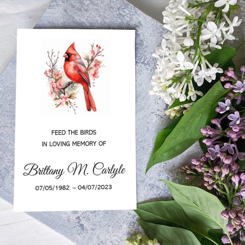 Bird Seed Memorial Packets - Etsy