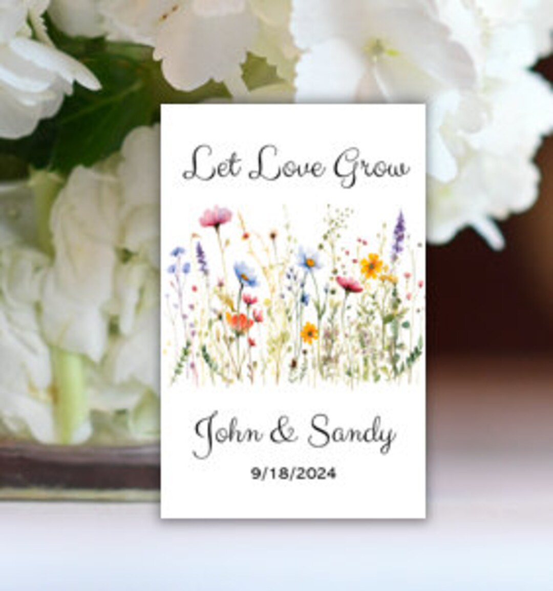 Custom Seed Packet Favors, Bridal Couples Shower, Wedding Reception ...