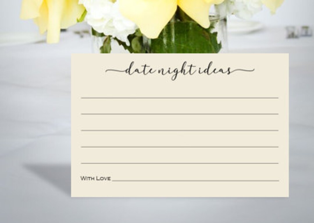 Date Night Ideas Cards For Couples Shower Bride To Be Bridal Etsy date-night-ideas-cards-for-couples-shower-bride-to-be-bridal-etsy