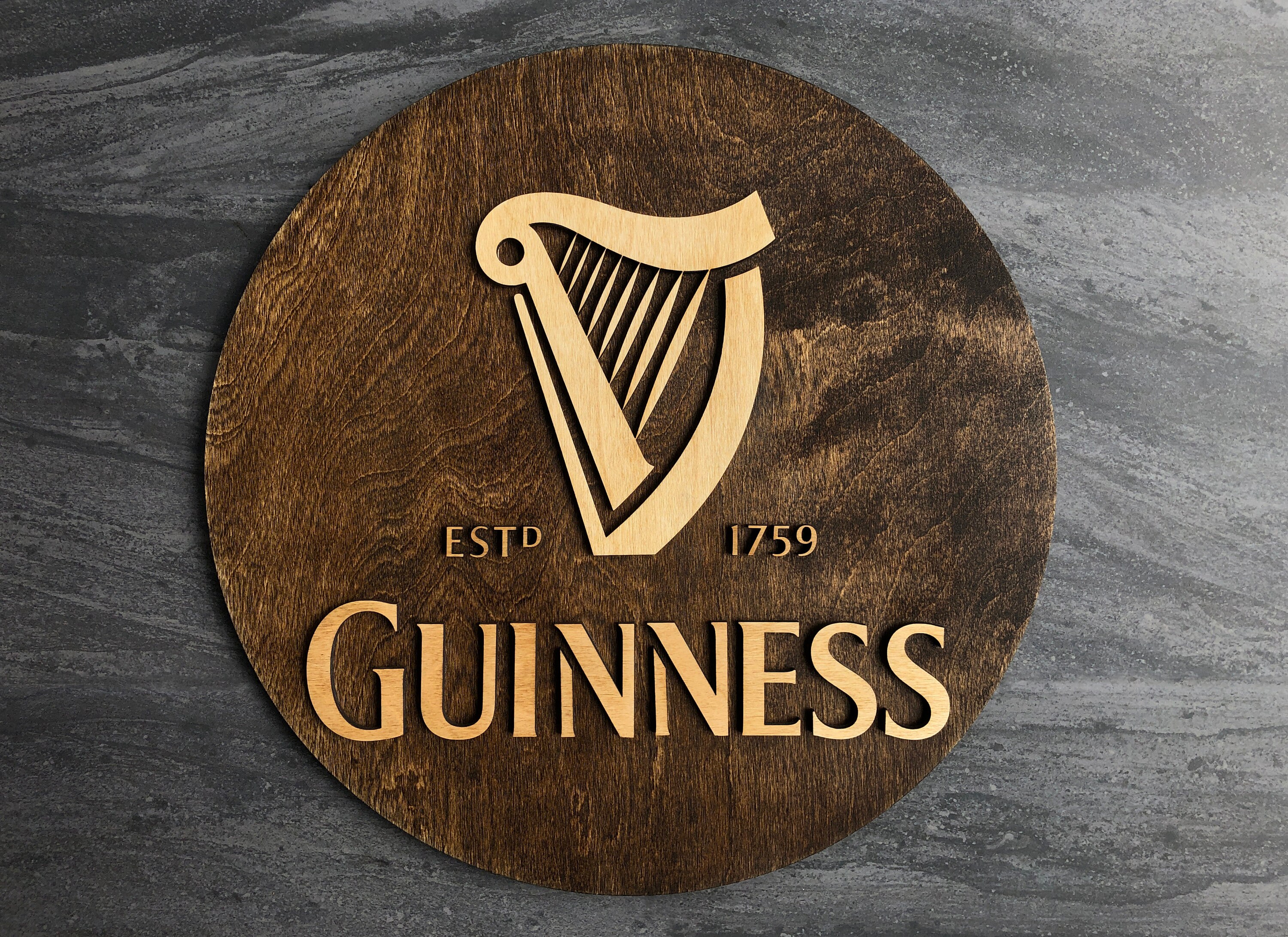 Guinness Wooden Sign Bar Man Cave Signs | Etsy