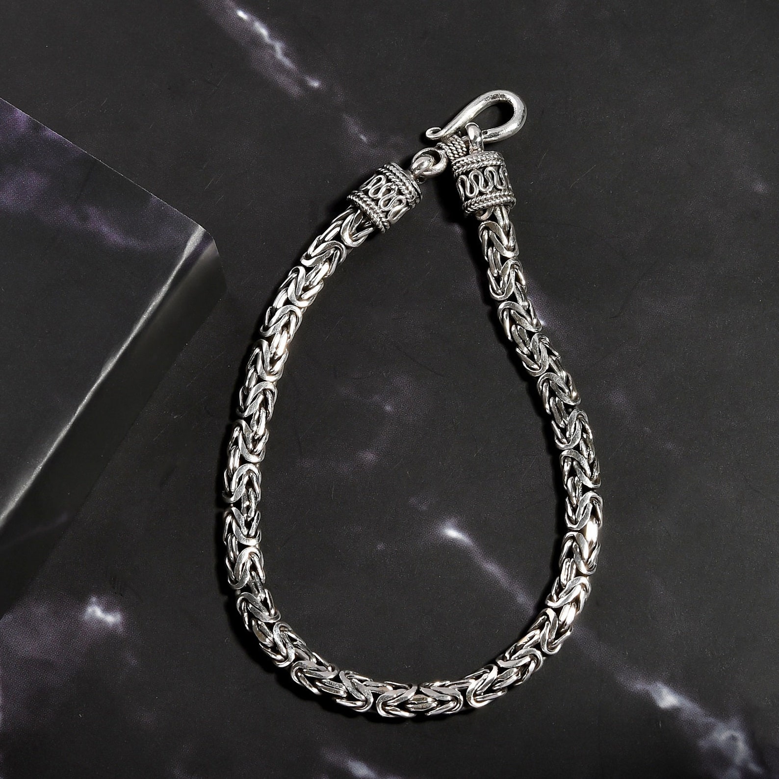 Bali Handmade 3 Mm Solid 925 Sterling Silver Oxidized - Etsy