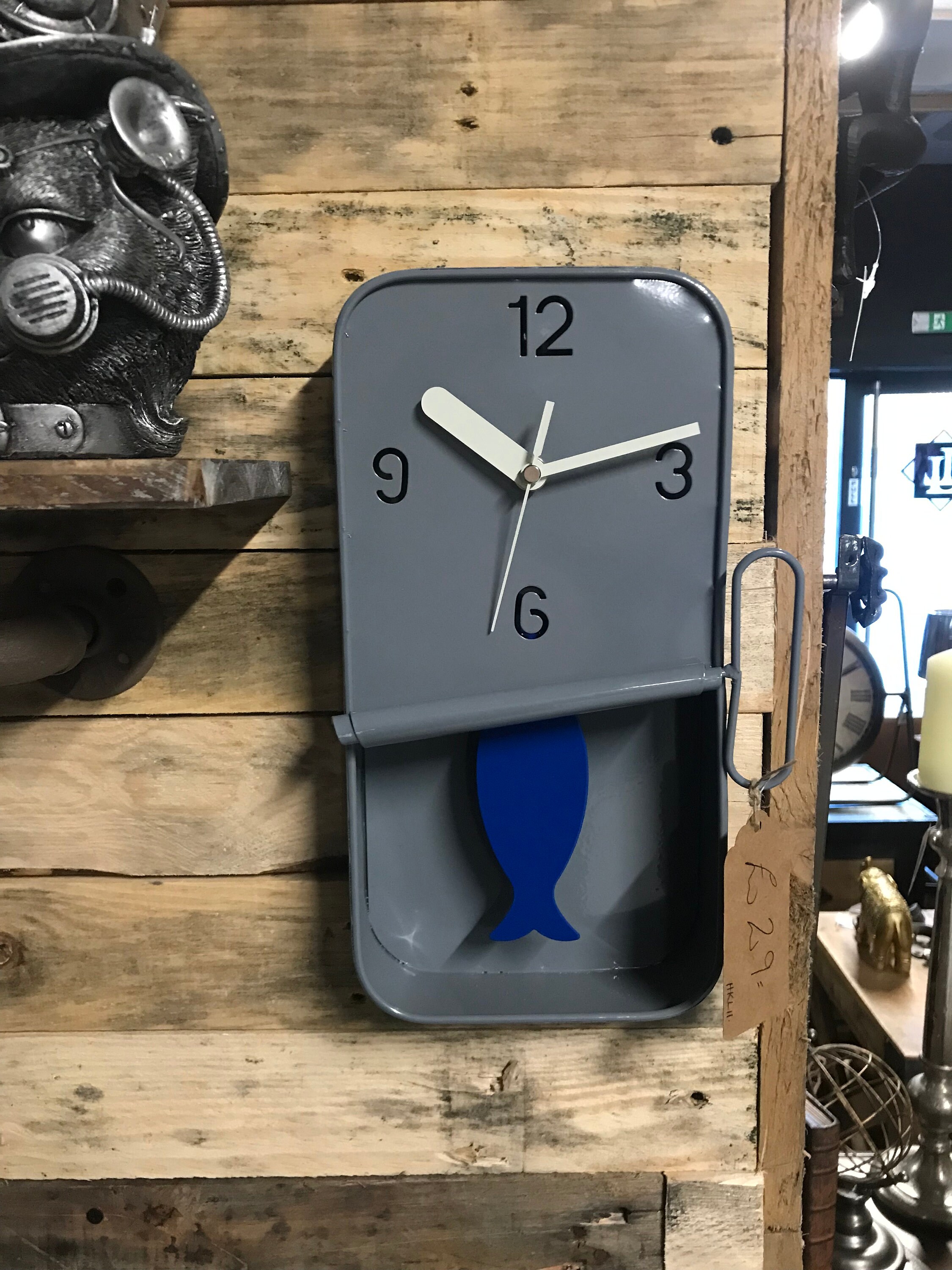 Sardine Tin Wall Clock Pendulum Clock Novelty Quirky Decor | Etsy UK