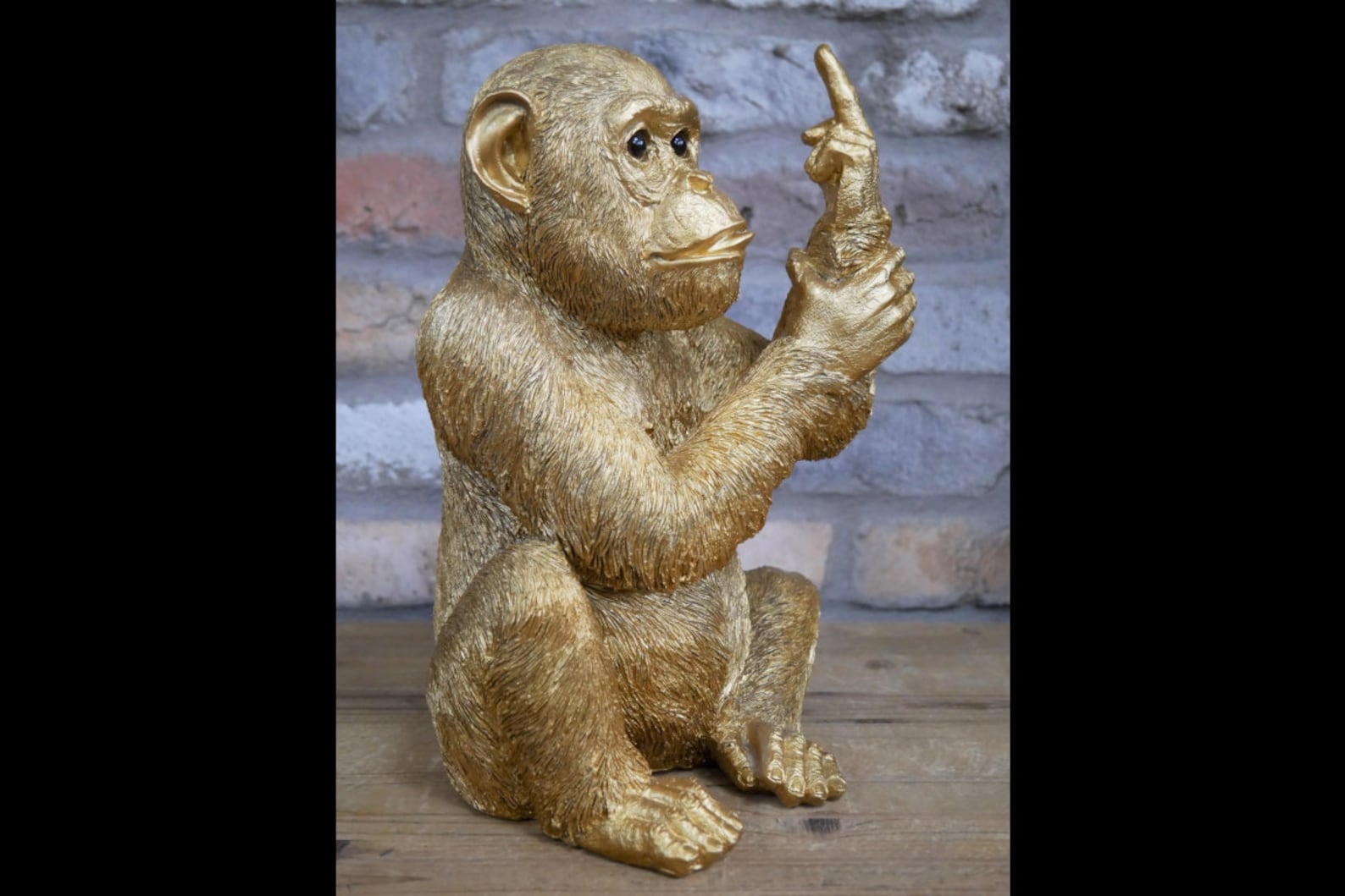 Charming Gold Monkey Ornament Shelf Sitting Figurine Gift Ape | Etsy