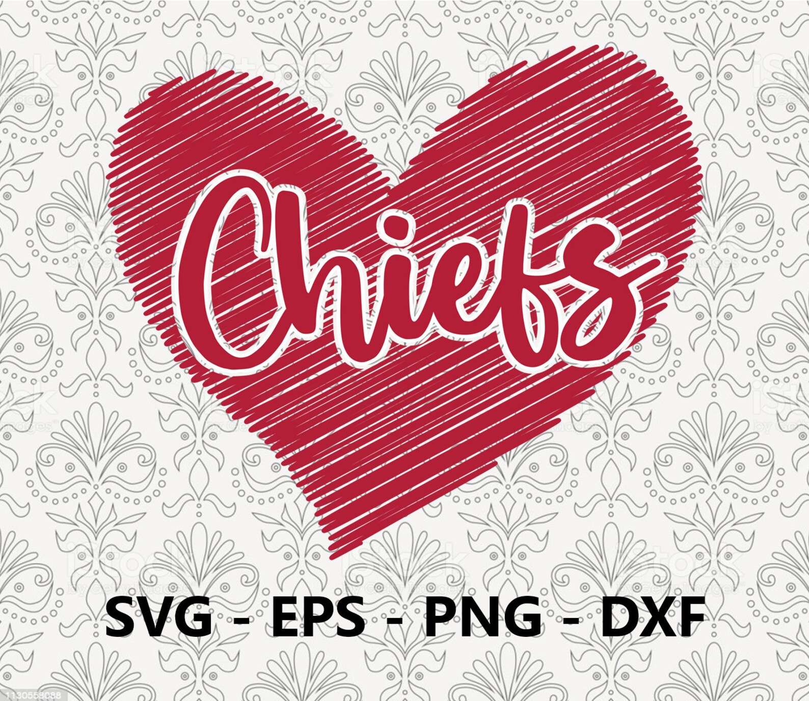 Chiefs Football Love Svg, Eps, Png, Dxf, Pdf, Layered File, Ready for ...
