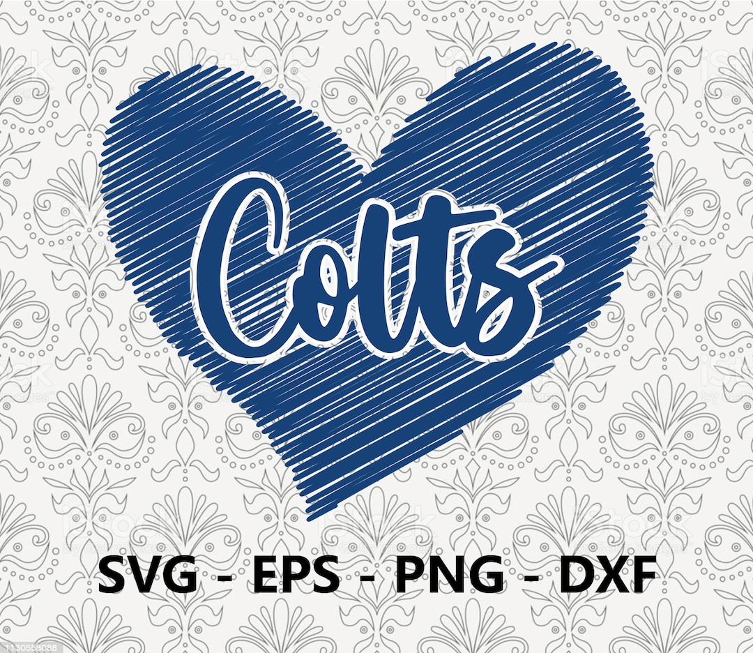 Colts Football Love Svg, Eps, Png, Dxf, Pdf, Layered File, Ready for ...
