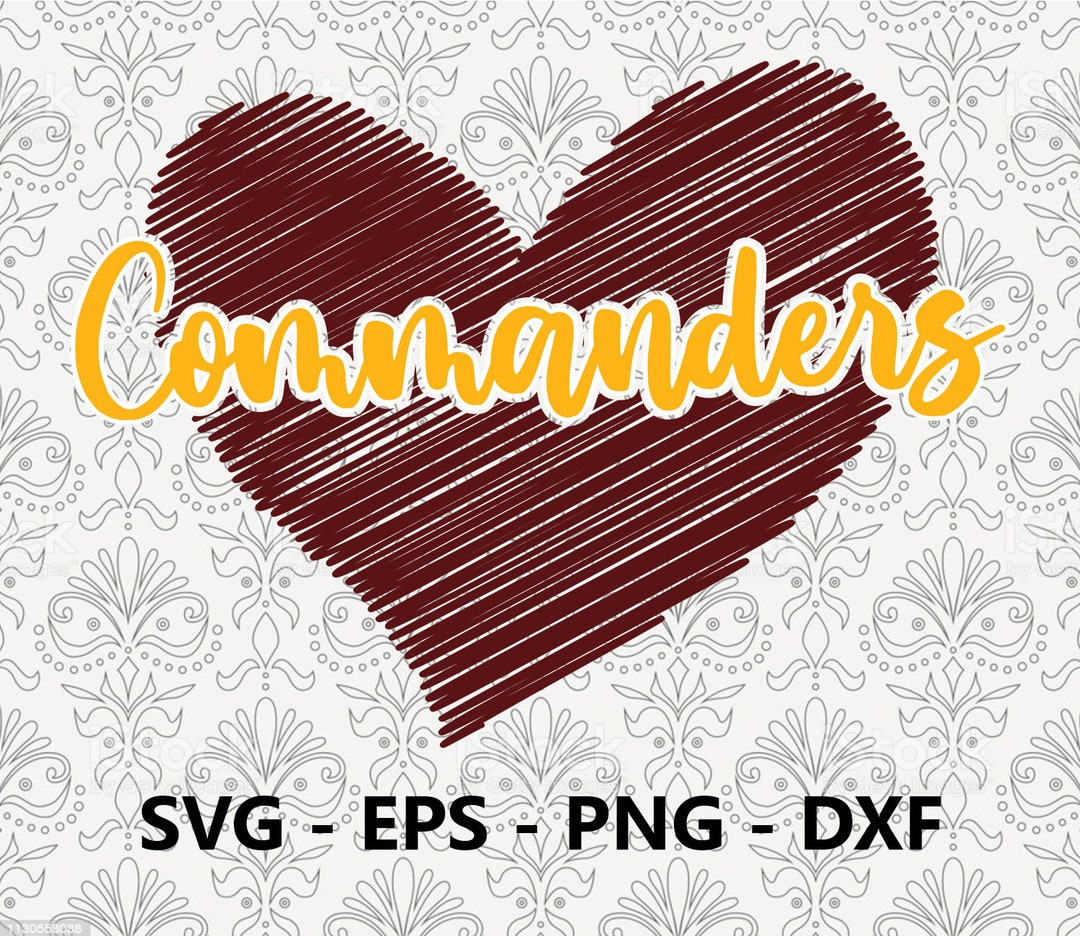 Commanders Football Love Svg, Eps, Png, Dxf, Pdf, Layered File, Ready ...
