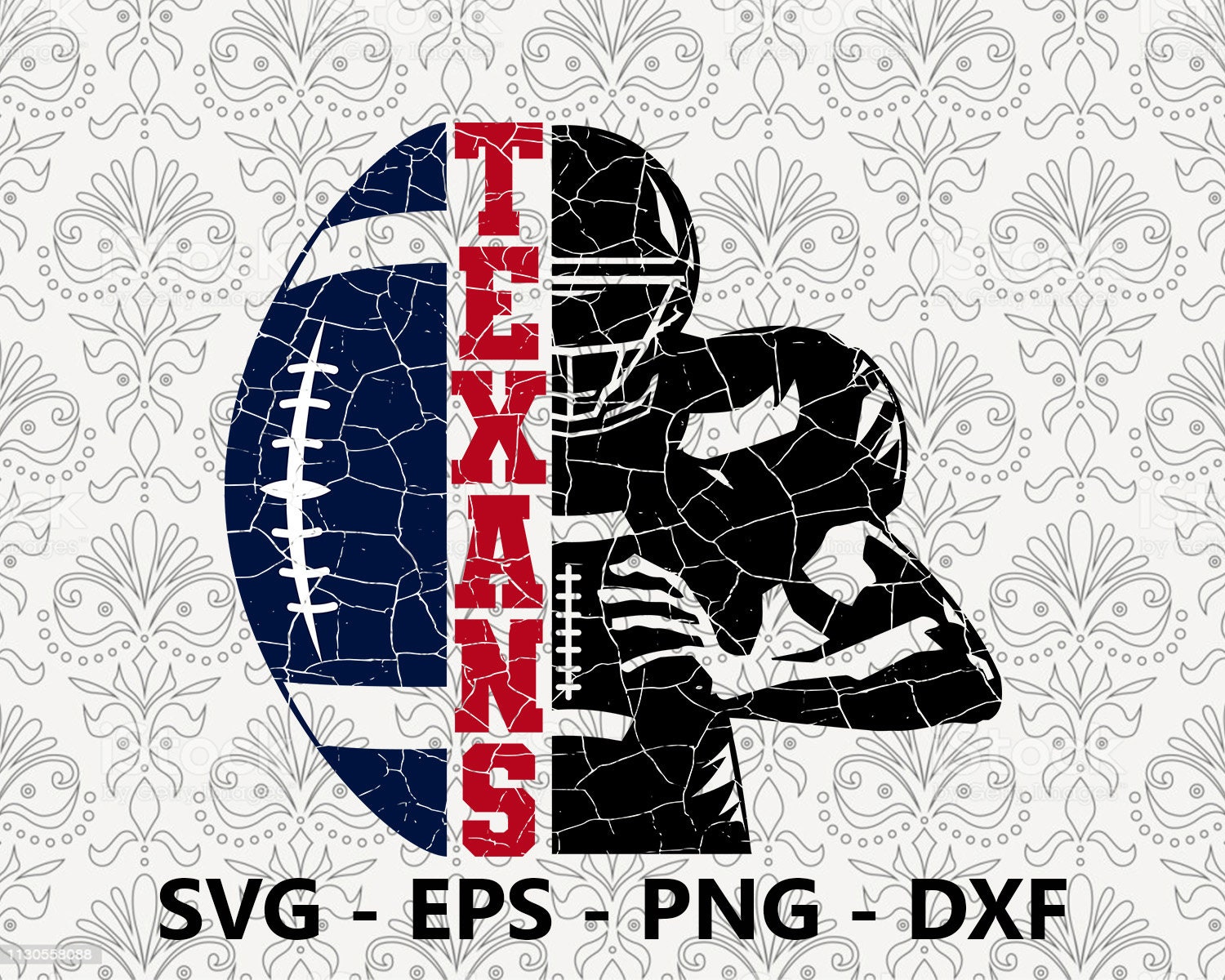Texans Distressed Half Hand Svg, Eps, Png, Dxf, Pdf, Layered File ...