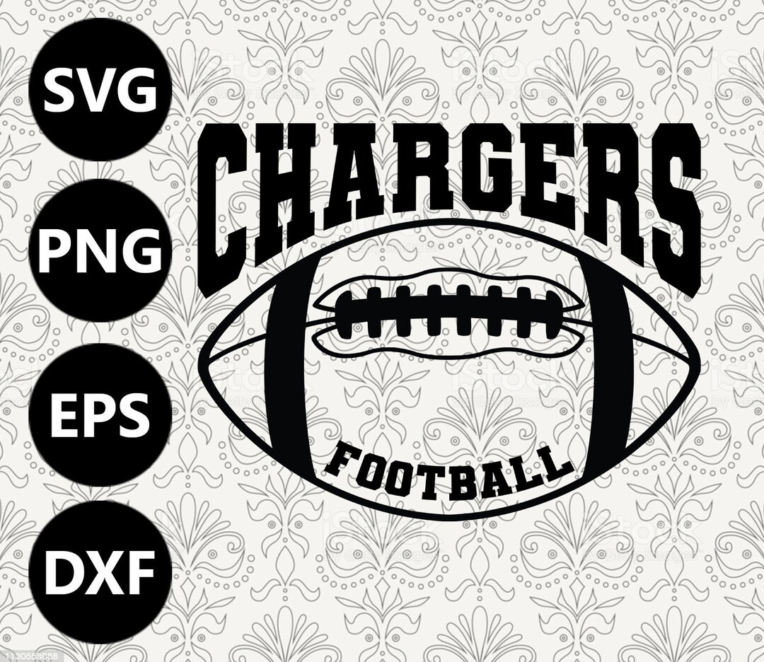 Chargers Football Silhouette Team Clipart Vector Svg File for Cutting ...