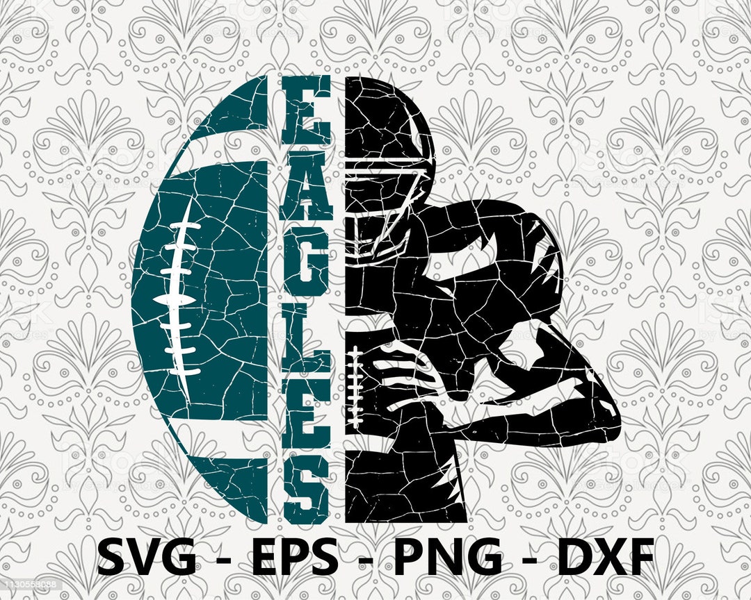 Eagles Distressed Half Hand Svg, Eps, Png, Dxf, Pdf, Layered File ...