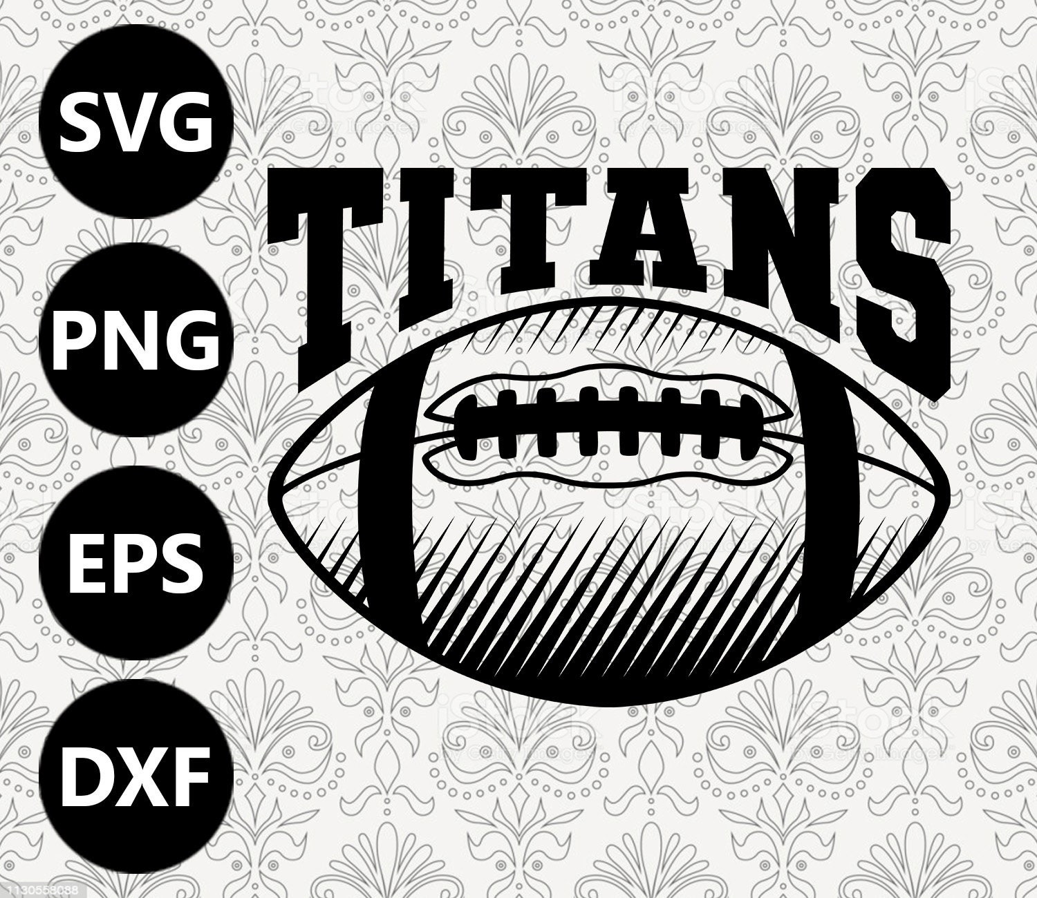 Titans Football Shading Silhouette Team Clipart Vector Svg File for ...