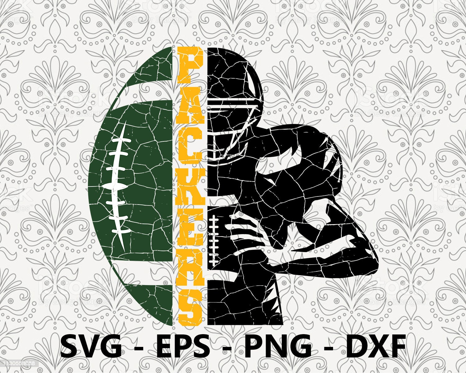 Packers Distressed Half Hand Svg, Eps, Png, Dxf, Pdf, Layered File ...