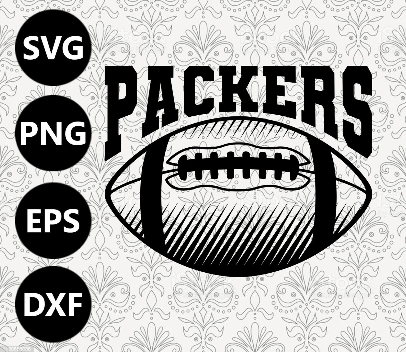Packers Football Shading Silhouette Team Clipart Vector Svg File for ...