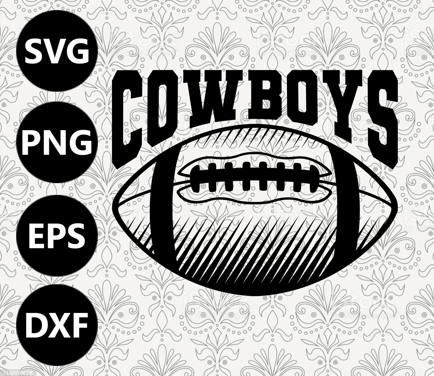 Cowboys Football Shading Silhouette Team Clipart Vector Svg File for ...