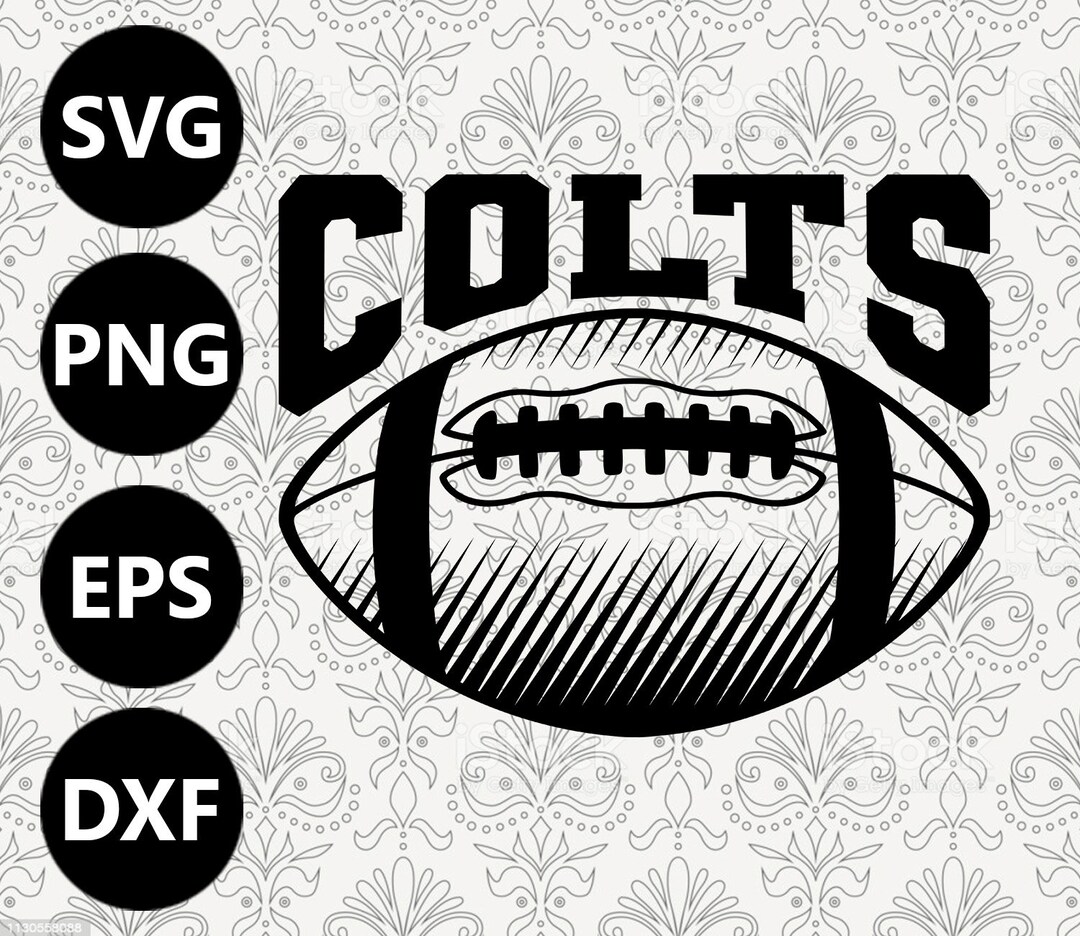 Colts Football Shading Silhouette Team Clipart Vector Svg File for ...