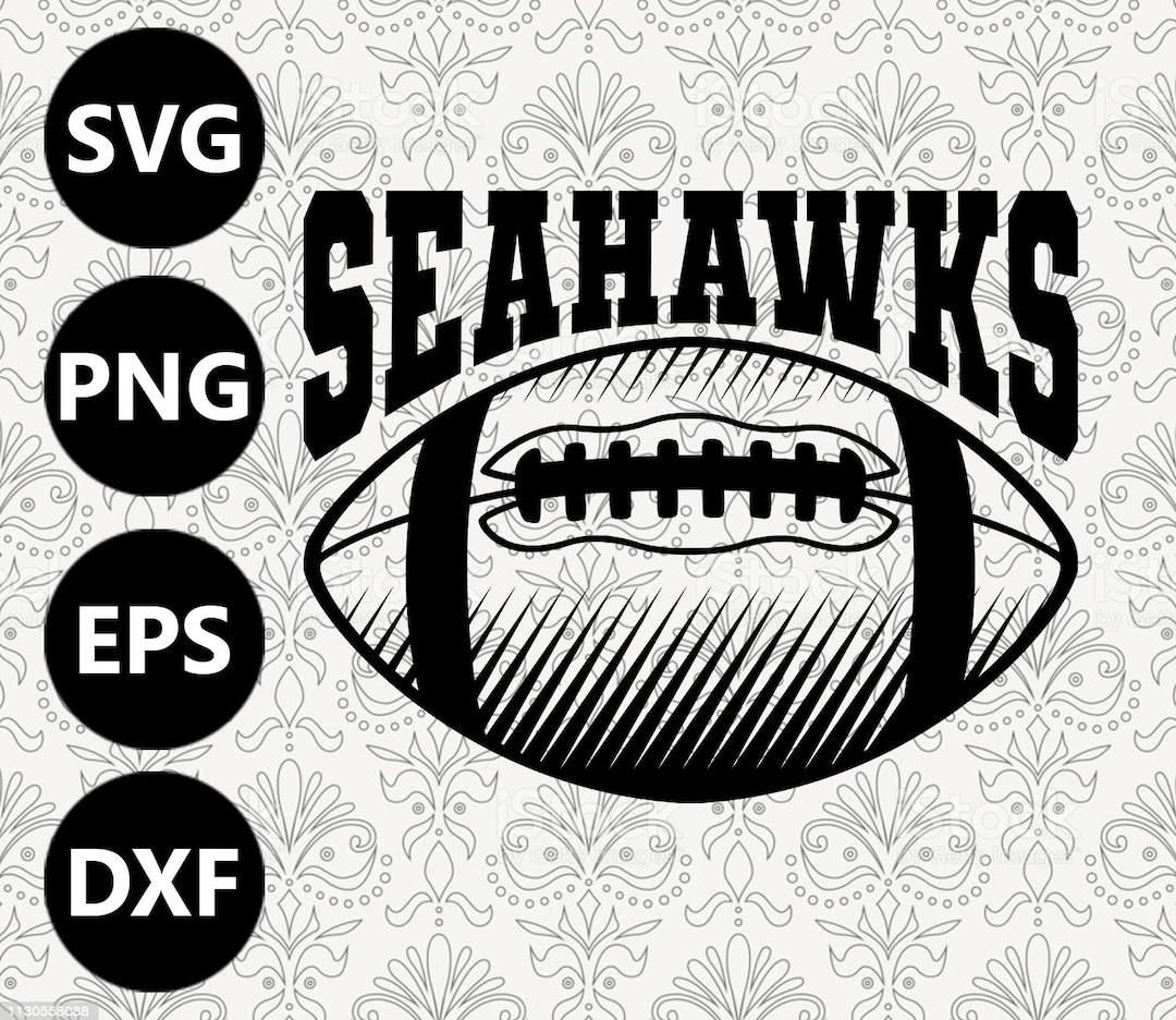 Seahawks Football Shading Silhouette Team Clipart Vector Svg File for ...