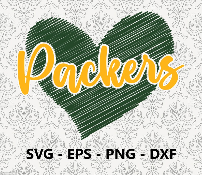 Packers Football Love Svg, Eps, Png, Dxf, Pdf, Layered File, Ready for ...