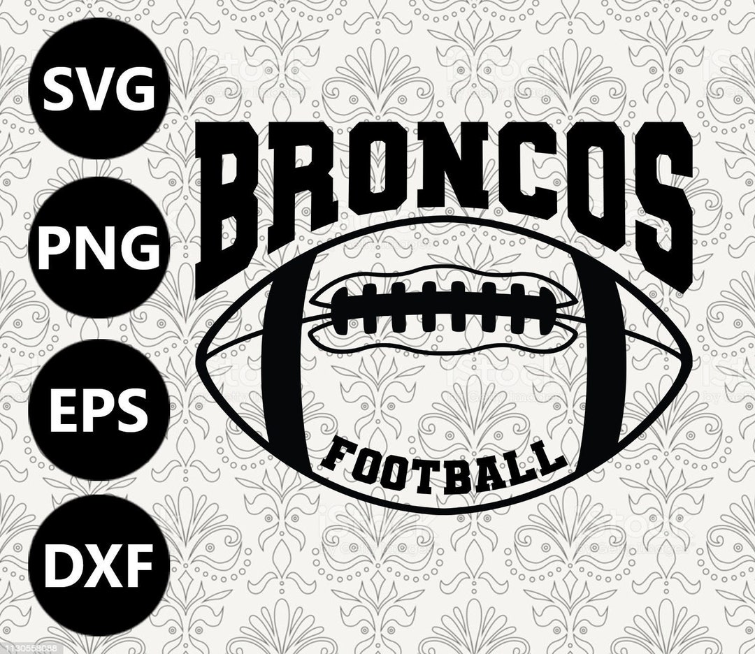 Broncos Football Silhouette Team Clipart Vector Svg File for Cutting ...