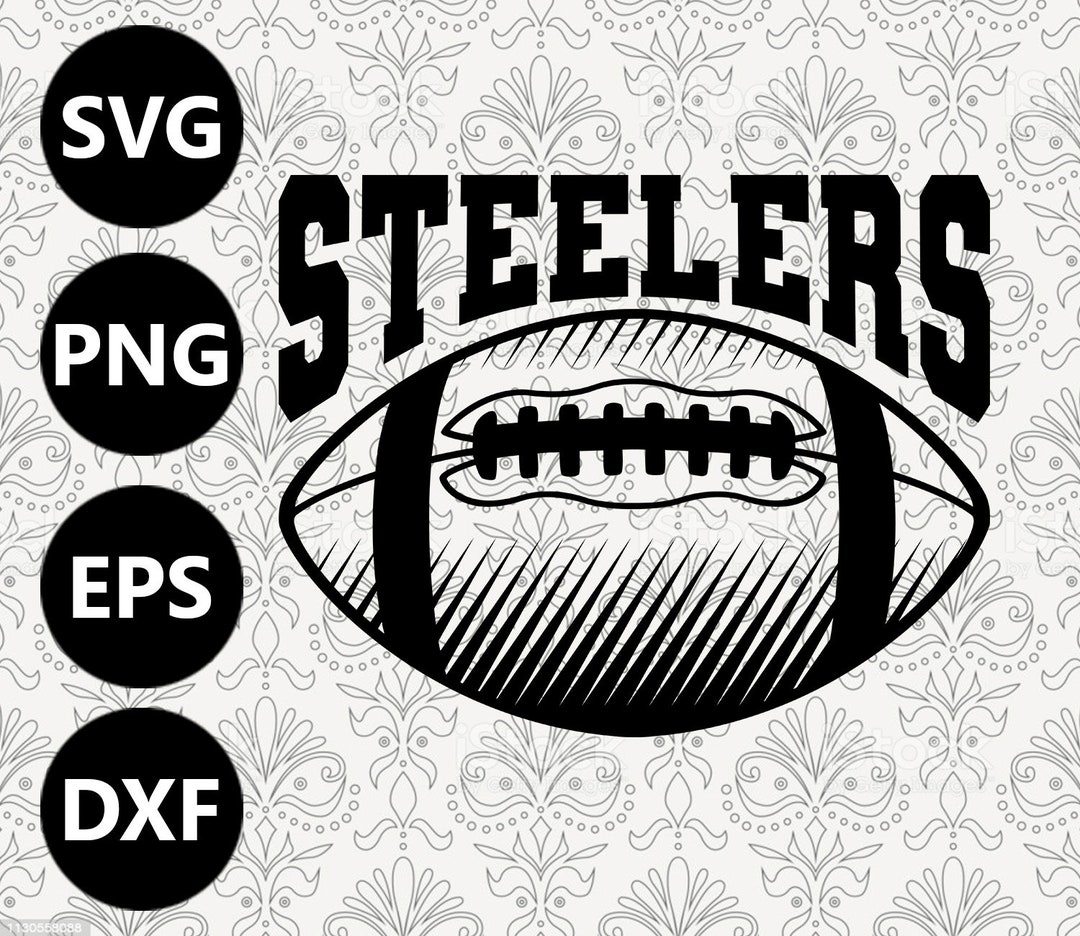 Steelers Football Shading Silhouette Team Clipart Vector Svg File for ...