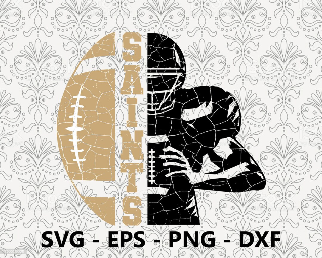 Saints Distressed Half Hand Svg, Eps, Png, Dxf, Pdf, Layered File ...