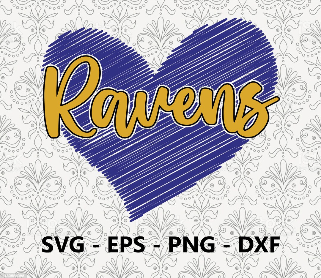 Ravens Football Love Svg, Eps, Png, Dxf, Pdf, Layered File, Ready for ...