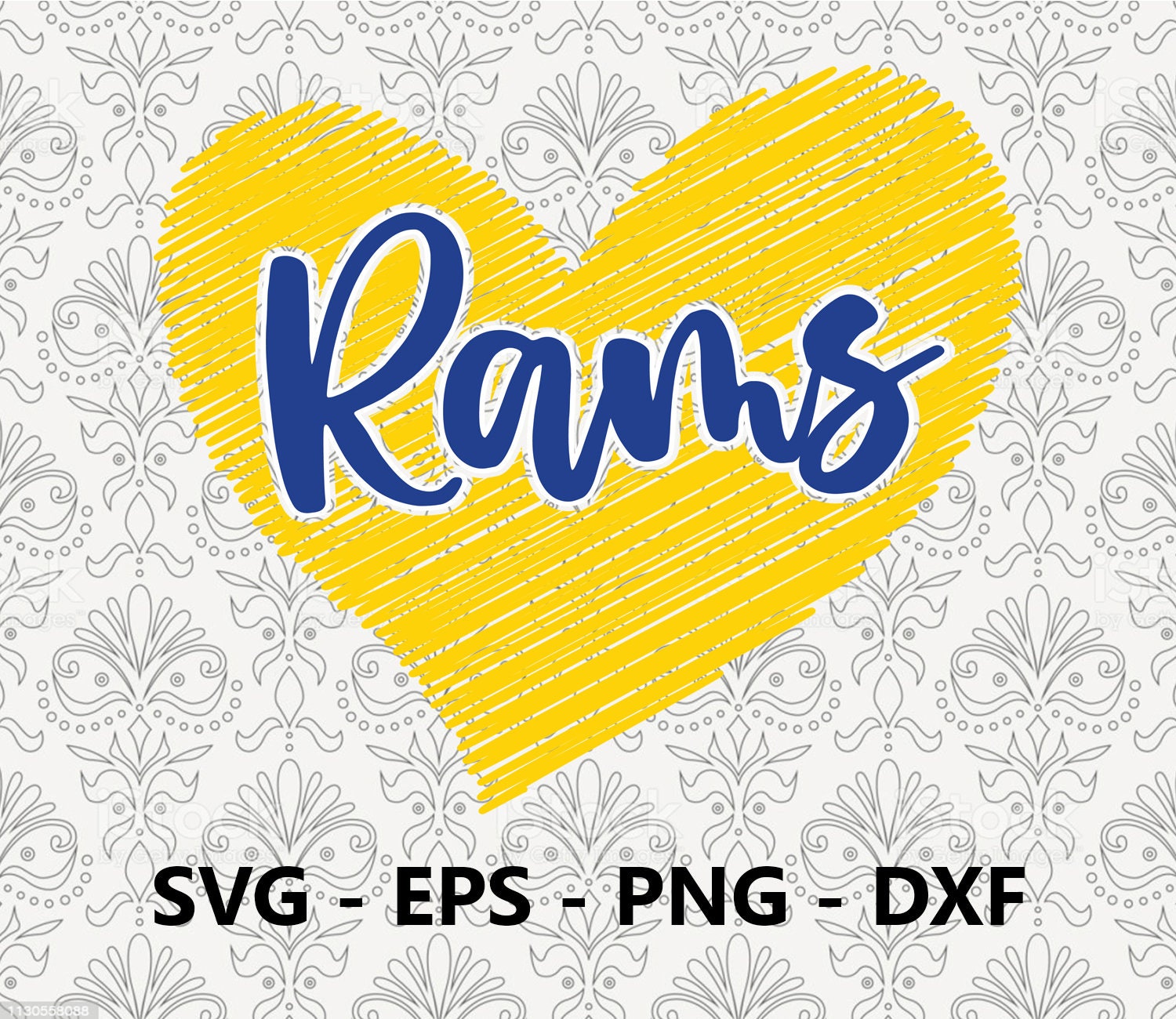 Rams Football Love Svg, Eps, Png, Dxf, Pdf, Layered File, Ready for ...