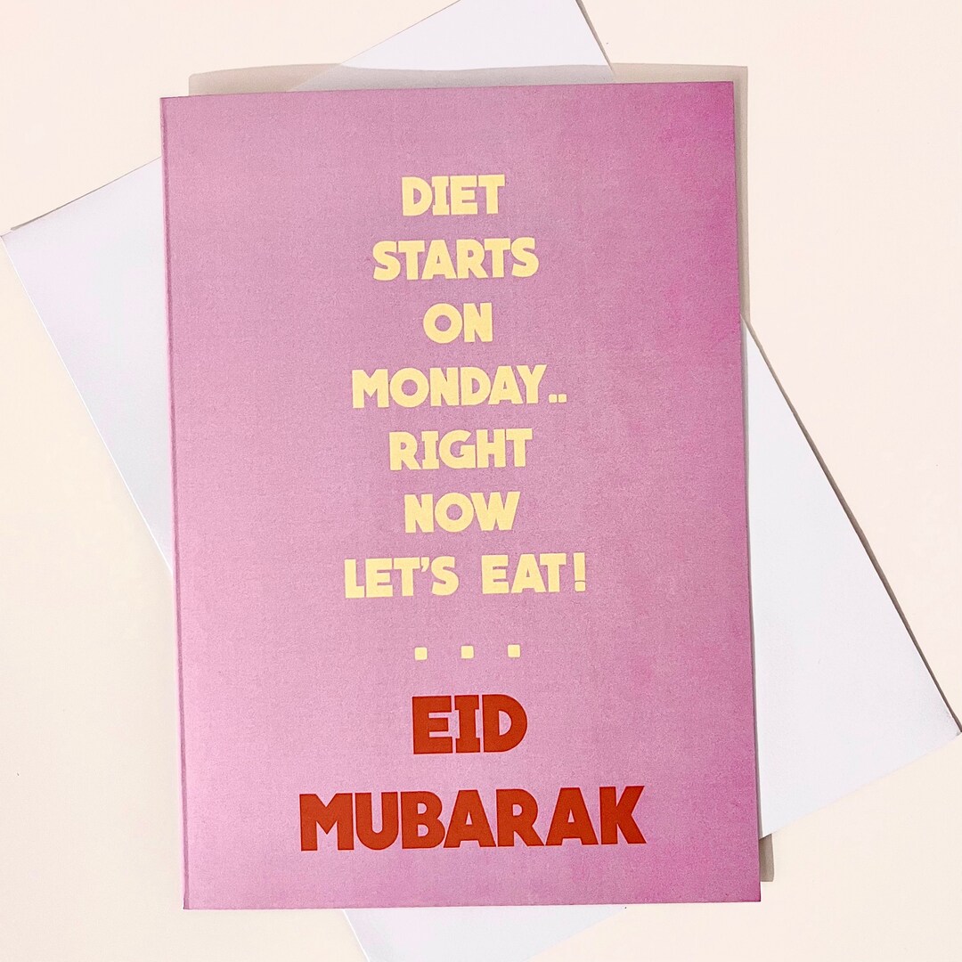 A5 Eid Card Eid Card Eid Mubarak Funny Relatable Funny - Etsy