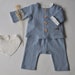 Gender Neutral Blue White Pink Muslin Baby Set Organic Cotton - Etsy